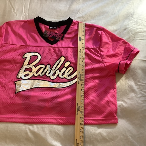 Mattel | Tops | Mattel Barbie Malibu 59 Women Xl Crop Jersey Pink And ...